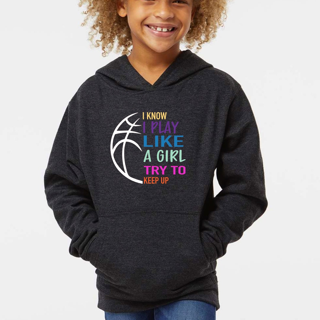 Play Like a Girl | Custom Basketball Hoodie | Personalize With Name and ...