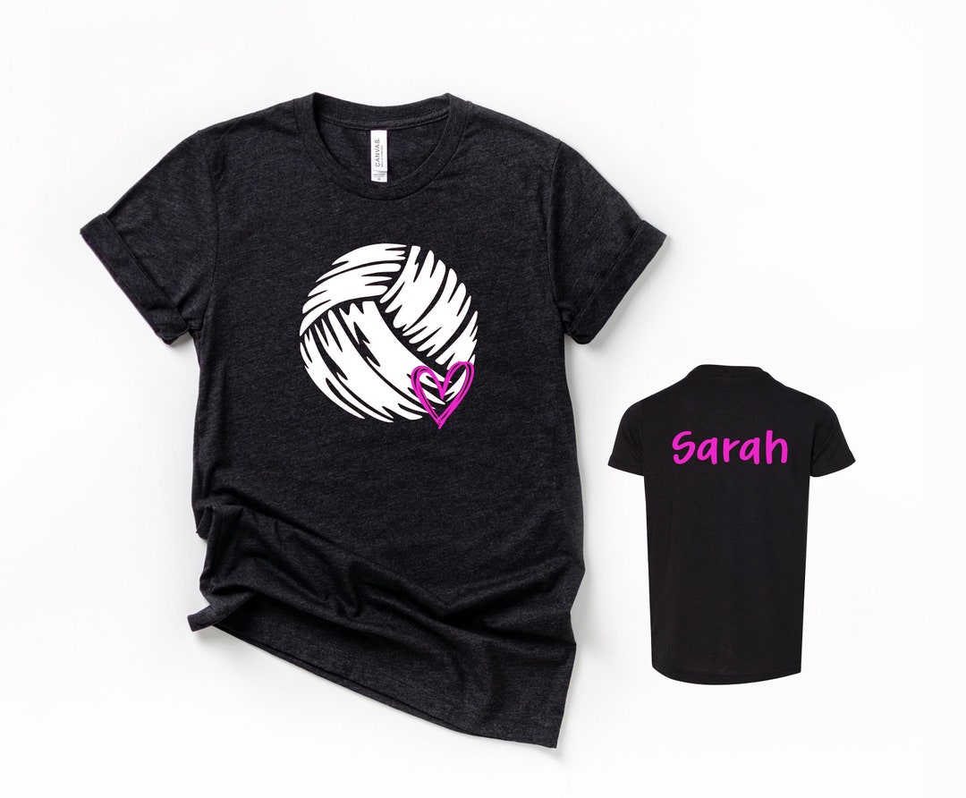 Volleyball Heart Tee Customizable Colors and Name Girls Volleyball ...