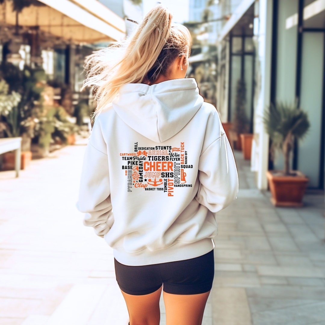 Cheer Wordcloud Hoodie Custom Cheer Sweatshirt Girls Cheer Apparel ...