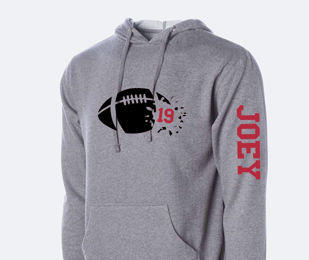 Custom Football Hoodie | Personalize With Player Number and Name ...