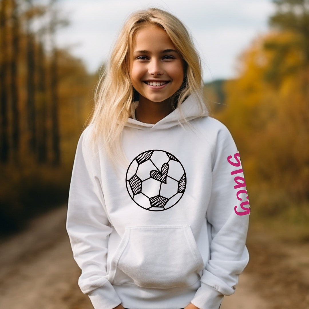 Custom Soccer Sweatshirt, Personalize With Colors and Name, Girls ...