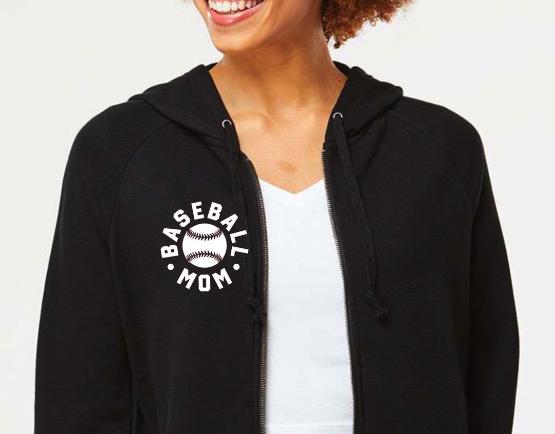 Baseball Mom Full Zip | Custom Baseball Mom Hoodie | Baseball Team Gear ...