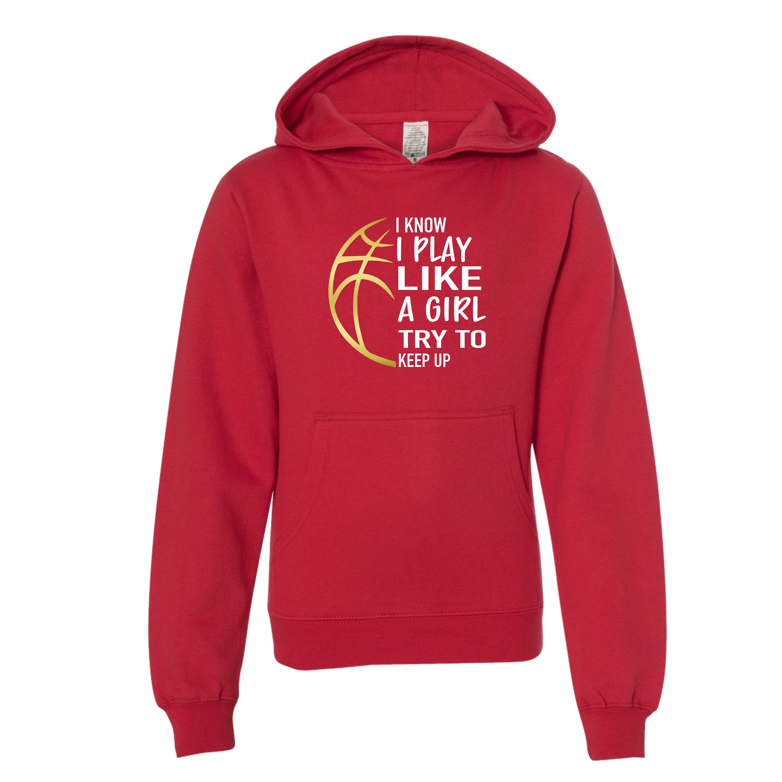Play Like a Girl Custom Basketball Hoodie Personalize With - Etsy