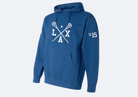 LAX Sweatshirt Custom Lacrosse Hoodie Personalize with | Etsy
