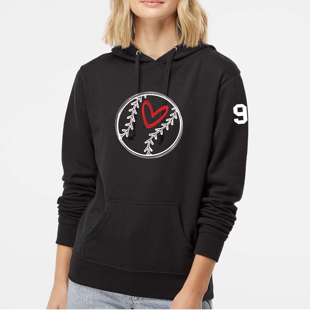 Baseball Heart Sweatshirt | Custom Baseball Hoodie | Baseball Mom ...