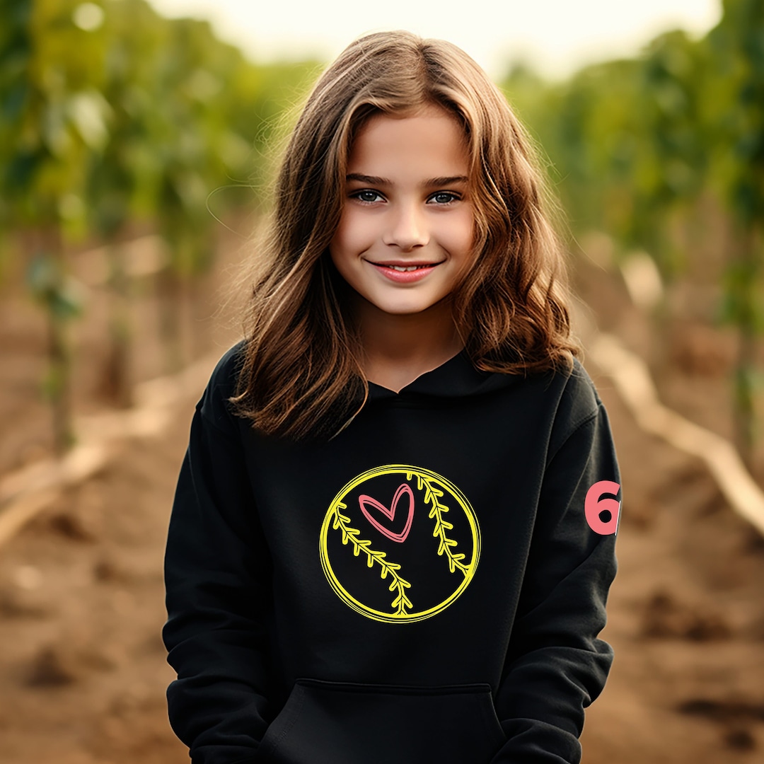 Custom Girls Softball Hoodie | Softball Gift Idea | Softball ...