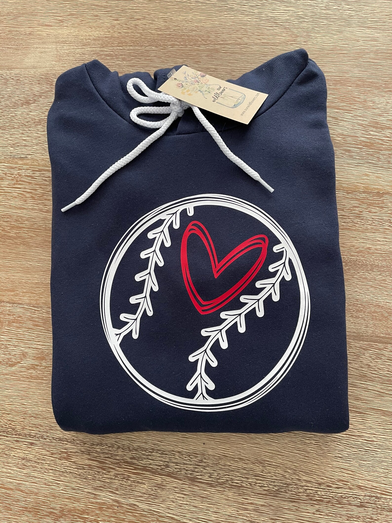 Baseball Heart Sweatshirt Custom Baseball Hoodie Baseball | Etsy