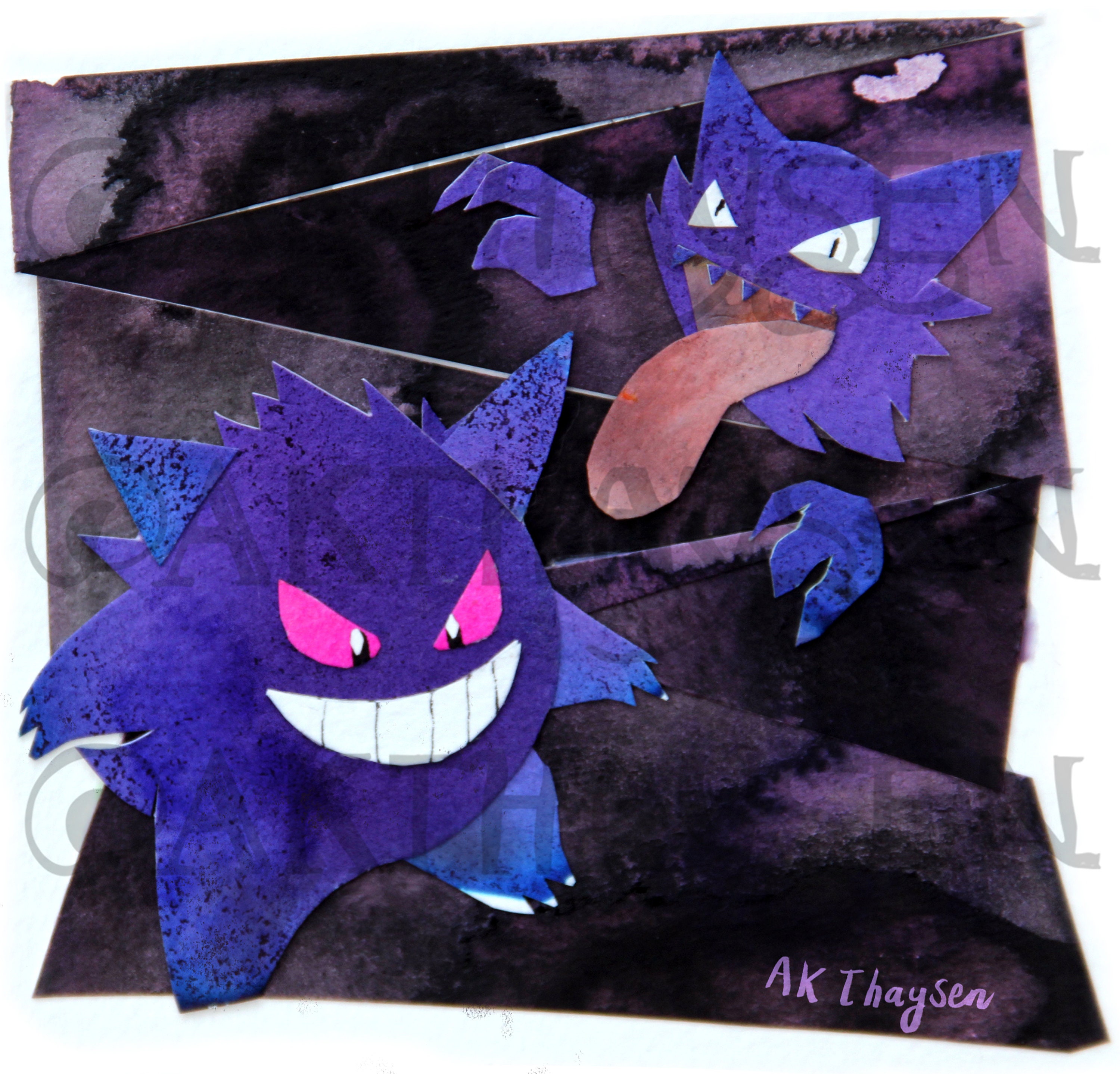 A5 Print of Gengar and Haunter - Etsy