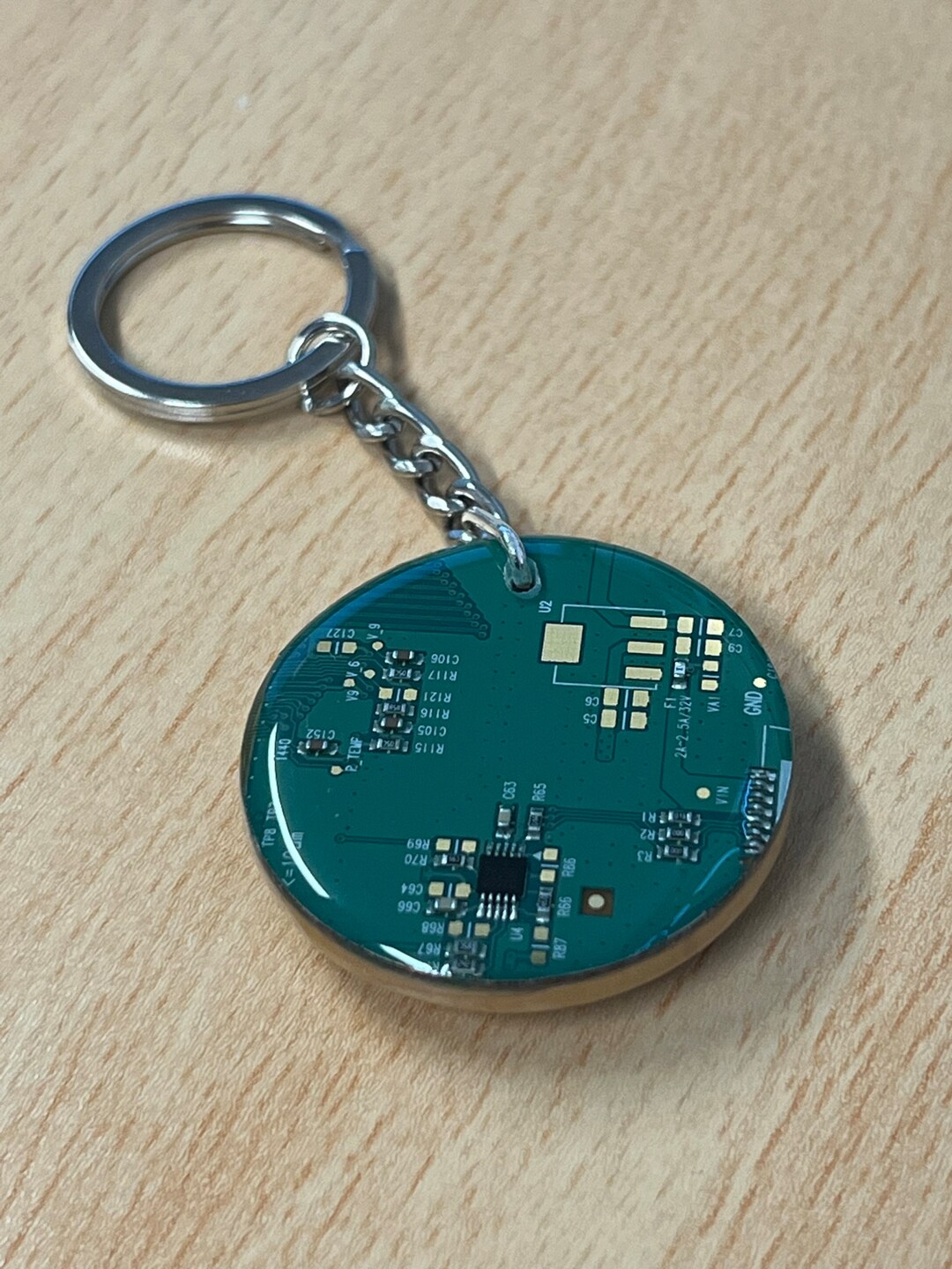 Recycled Computer Circuit Board Keyring/keyfob. Ideal Gift for Computer ...