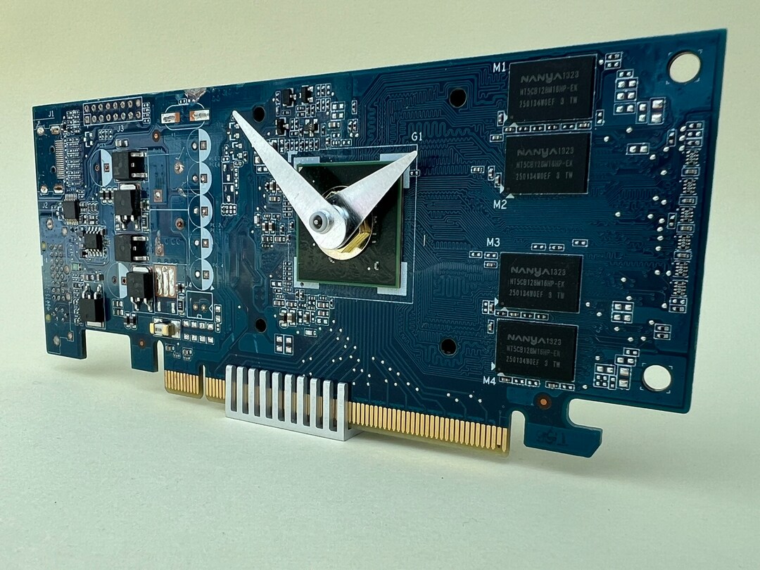 Recycled Computer Circuit Board Desk Clock. an Eco-friendly, Unique ...