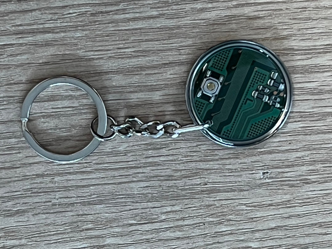 Recycled Computer Circuit Board Keyring/keyfob. Ideal Gift for Computer ...