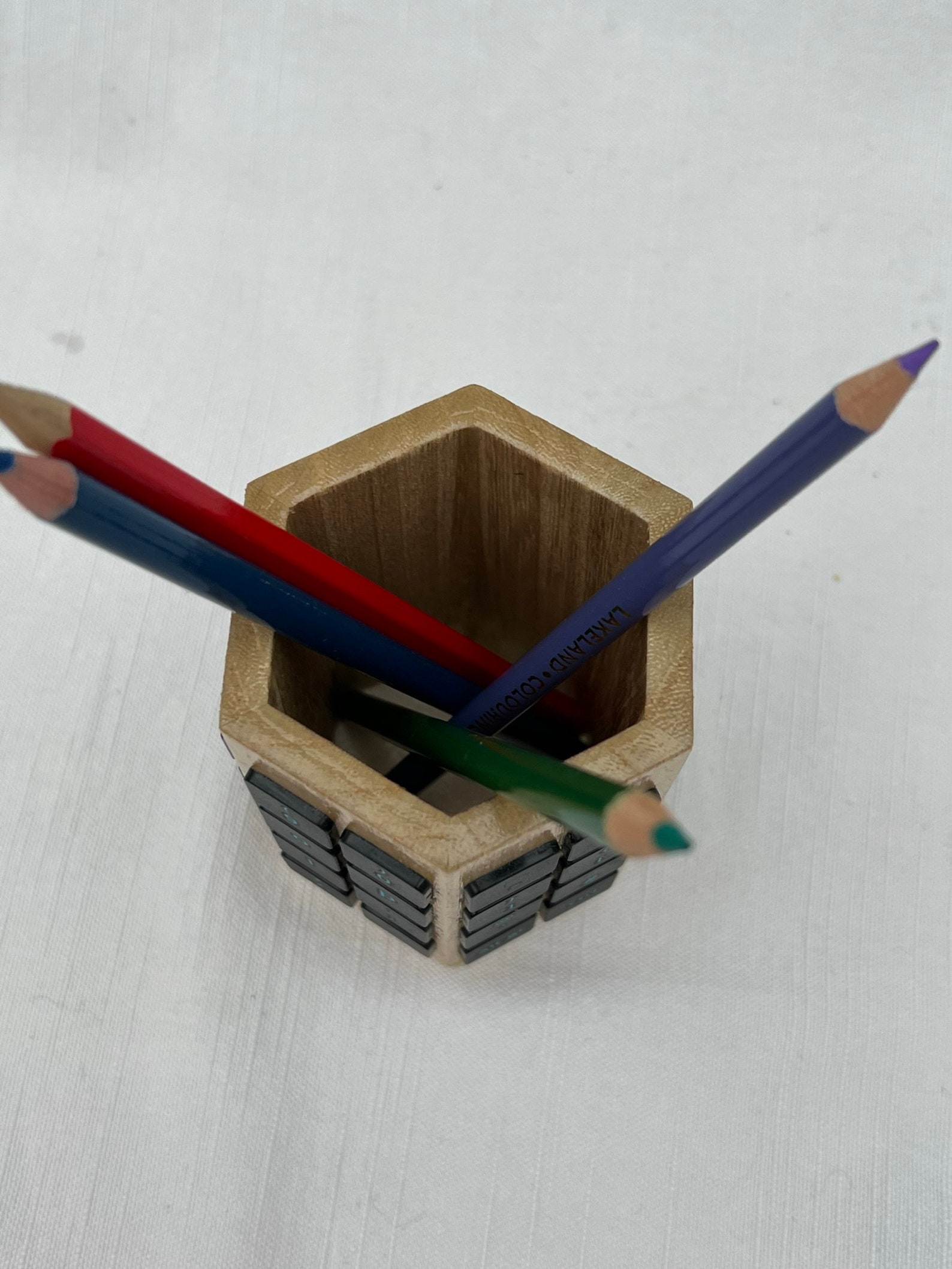 Wooden Desk Pen/pencil Pot Covered With Recycled Laptop Keys & Clear ...