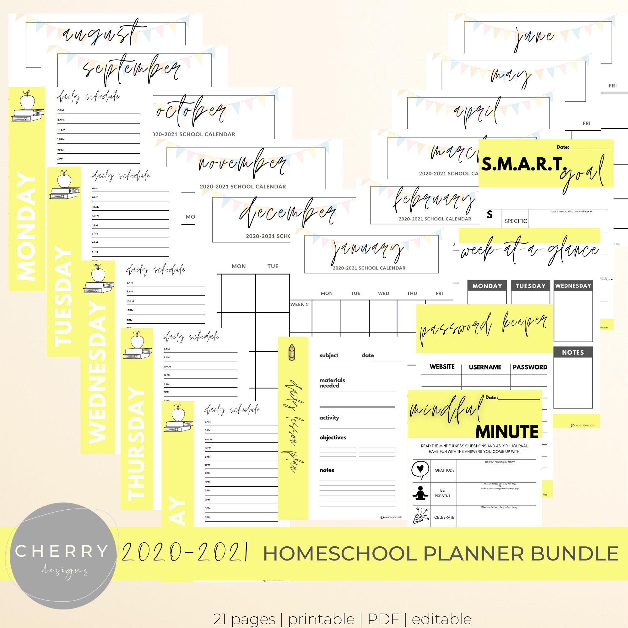 Upper Grades Homeschool Planner, Homeschool Calendar, Homeschool ...
