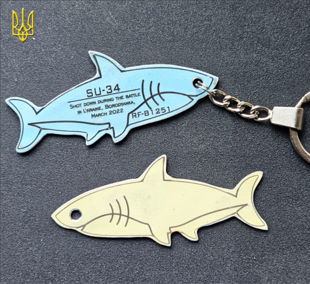 Shark Keychain From Plane SU34 Found in Ukraine Collectibles From Raw ...