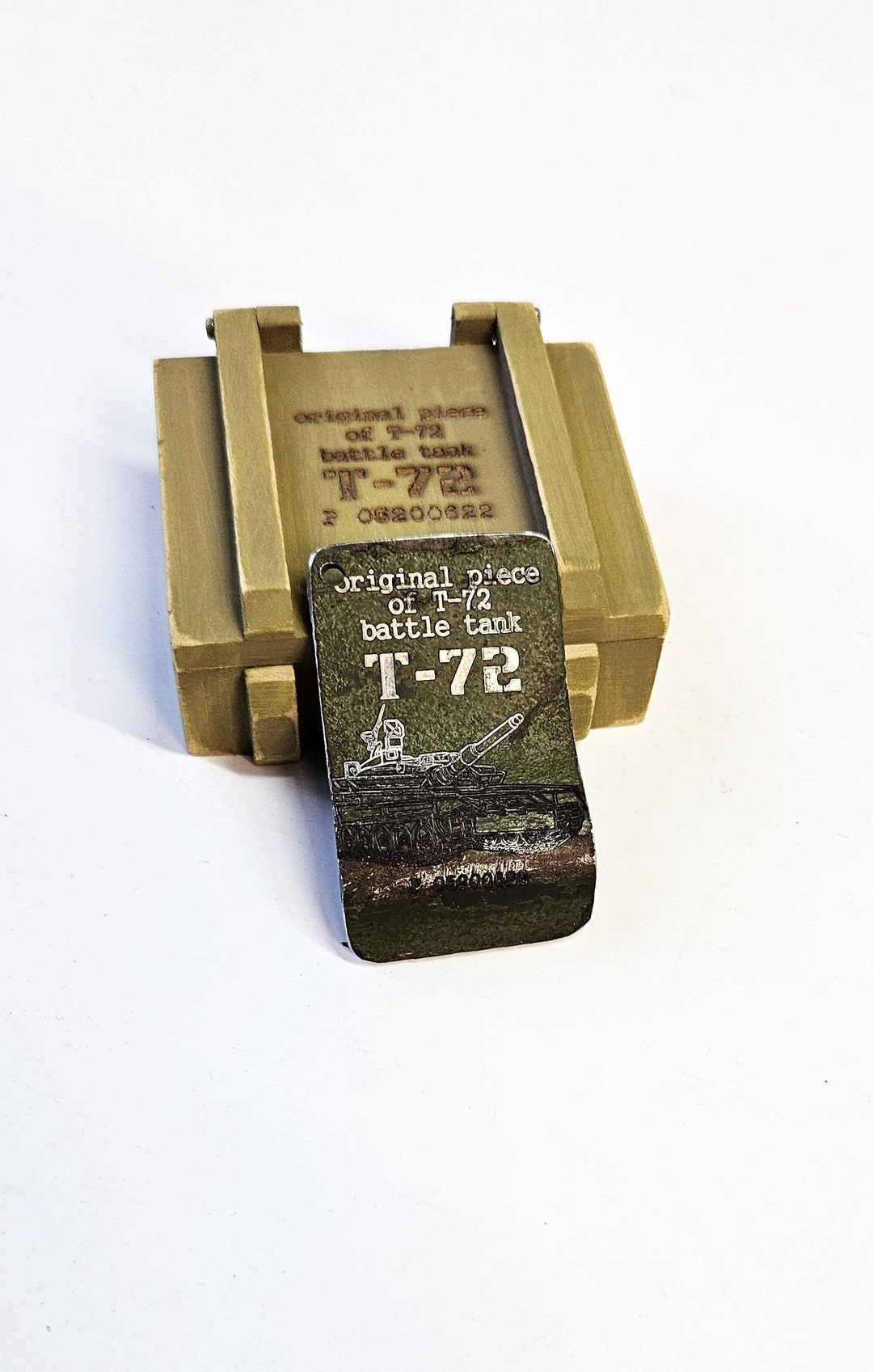 Tank Skin.keychains From T72 Keyring Tank With Wooden Box.piece of Real ...