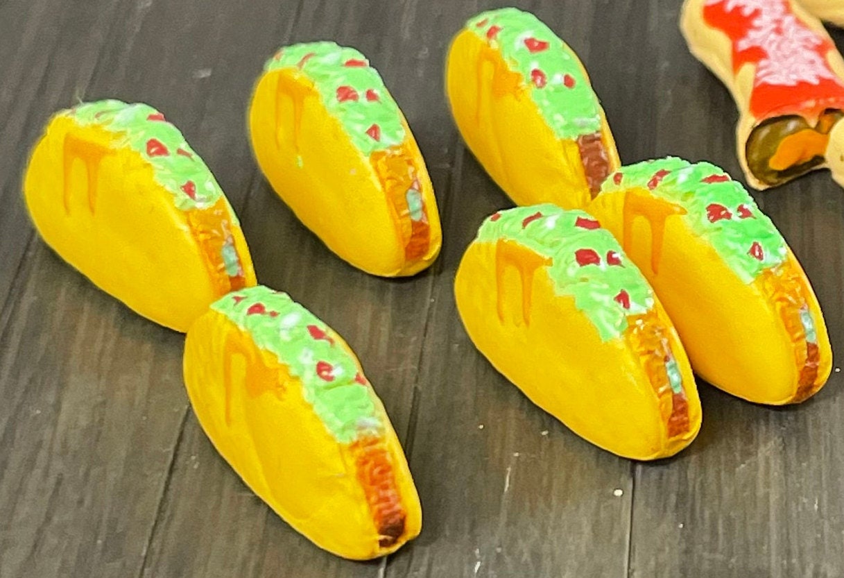 Miniature 1:12 Scale Taco Mexican Dollhouse Mini Small Food Foodie Gift ...