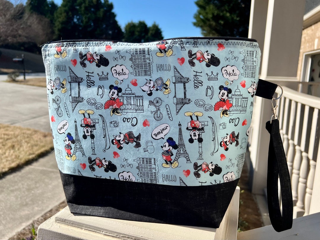 Mickey Mouse Zipper Bag With Handle Large - Etsy