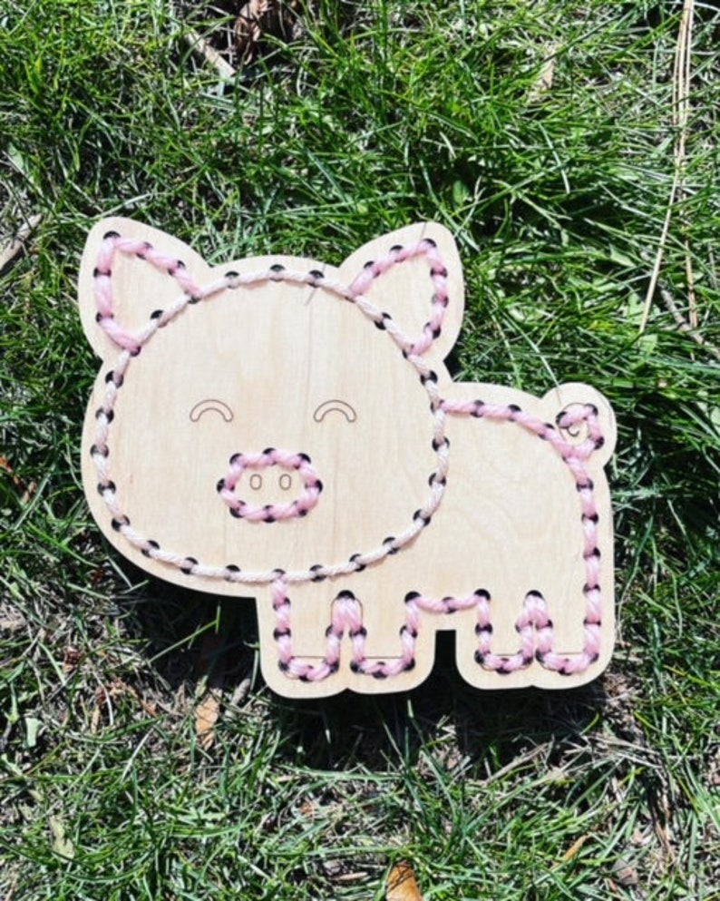 Farm Animal Yarn Lacing Svg - Etsy