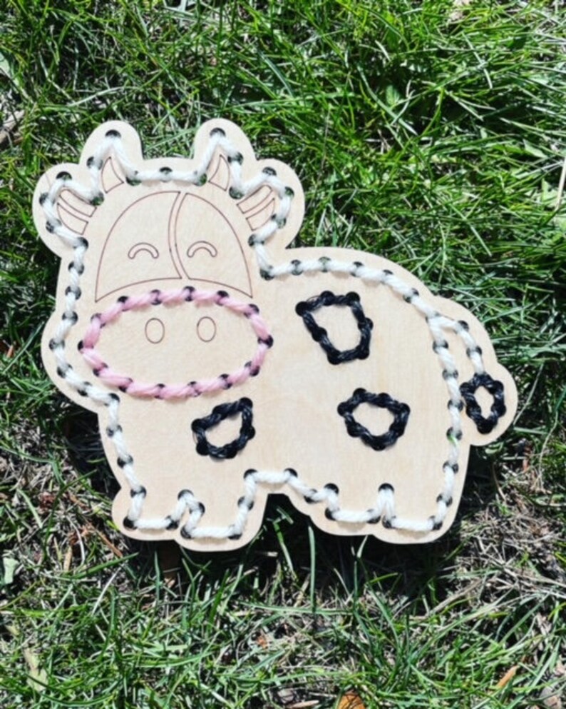 Farm Animal Yarn Lacing Svg - Etsy