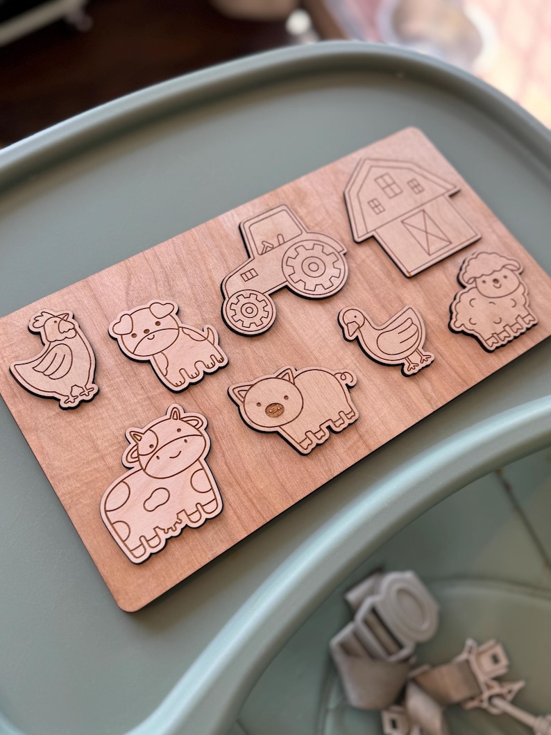 Farm Animal Puzzle Svg - Etsy