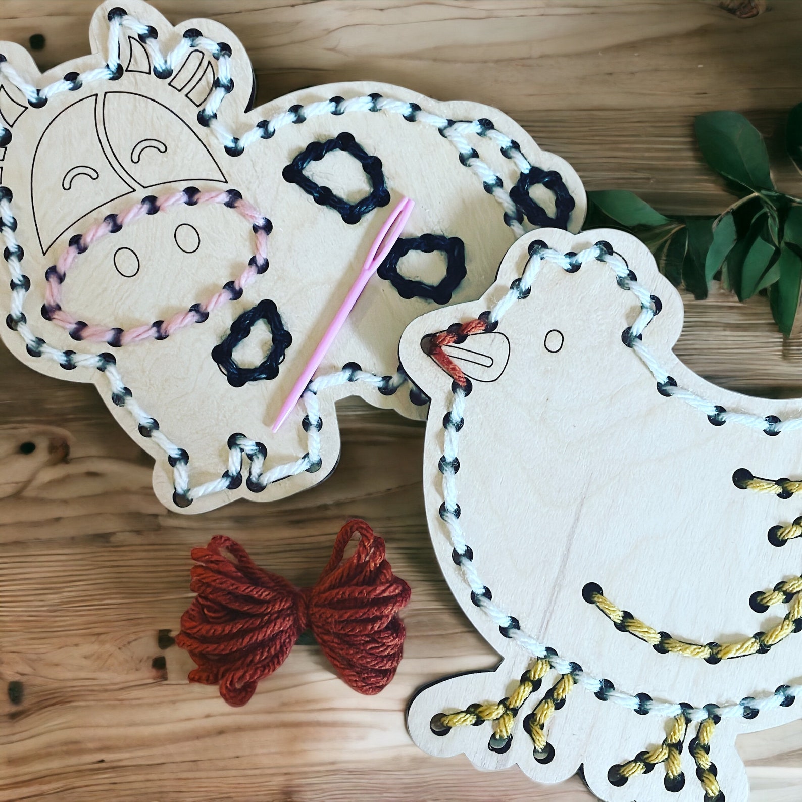 Farm Animal Yarn Lacing Svg - Etsy