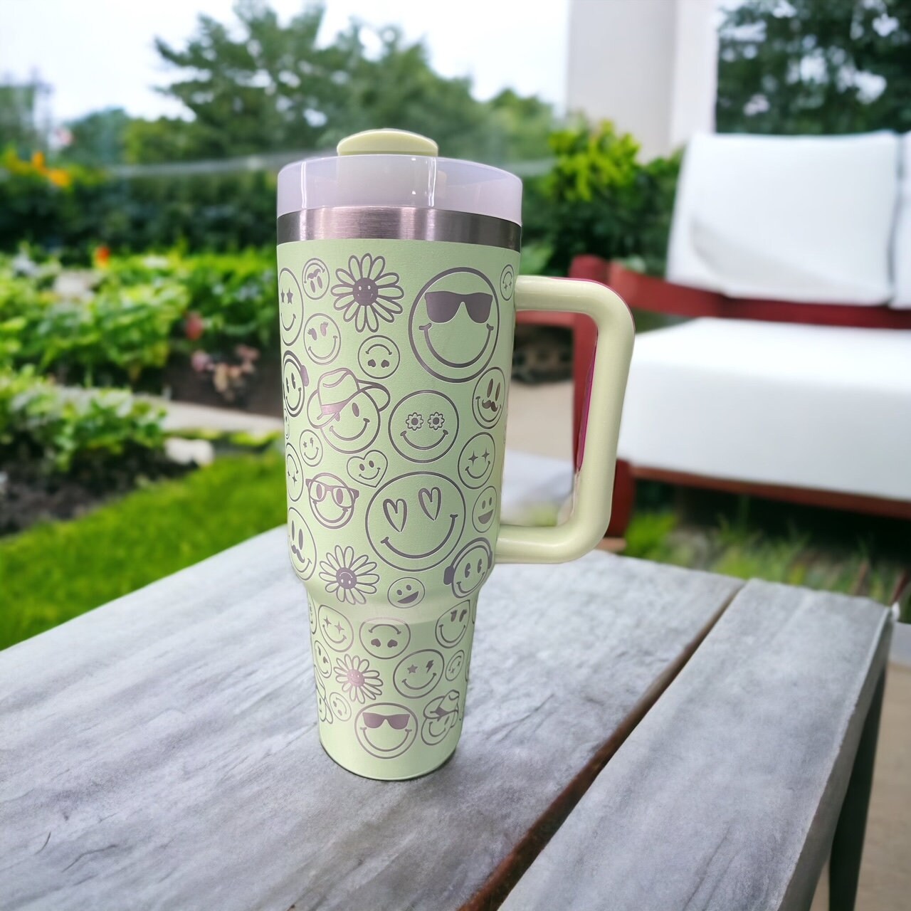 40 Oz Smile Tumbler Wrap, SVG File, Digital, Laser Engraving Cup Wrap ...