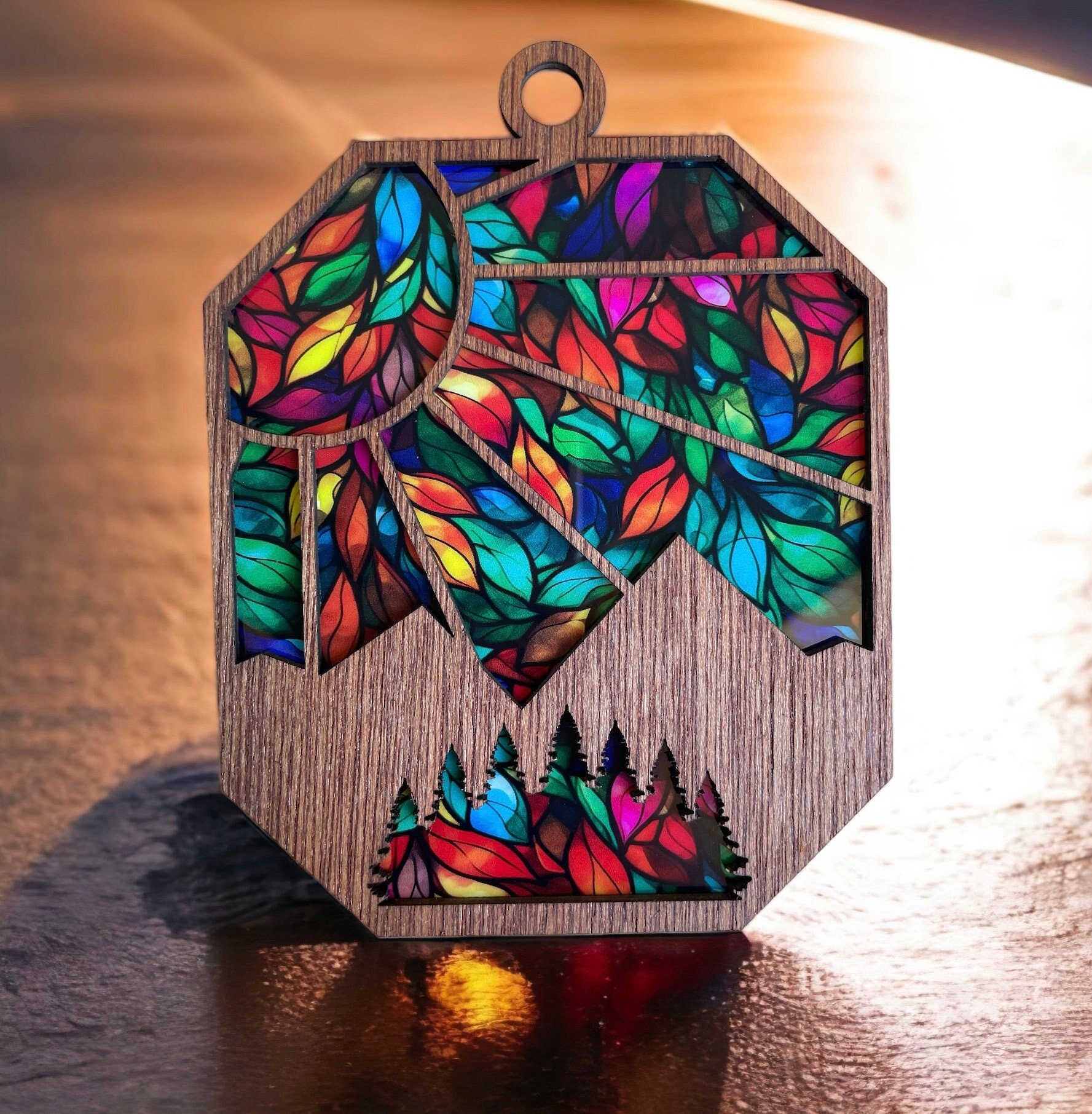 Mountain Sun Ray Suncatcher, Laser SVG, Cut File, Glowforge Files ...