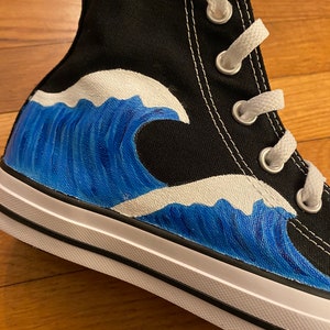 Hand Painted Wave Converse - Etsy