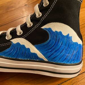 Hand Painted Wave Converse - Etsy
