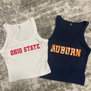College Ribbed Tank - Etsy