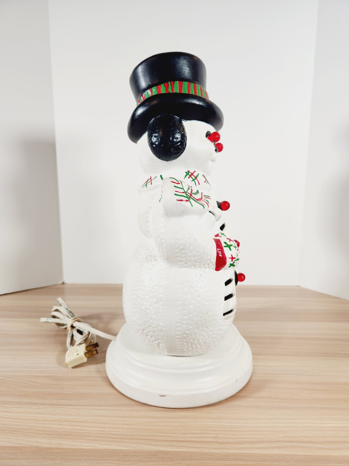Vintage Atlantic Mold Ceramic Frosty the Snowman Lighted With Base ...
