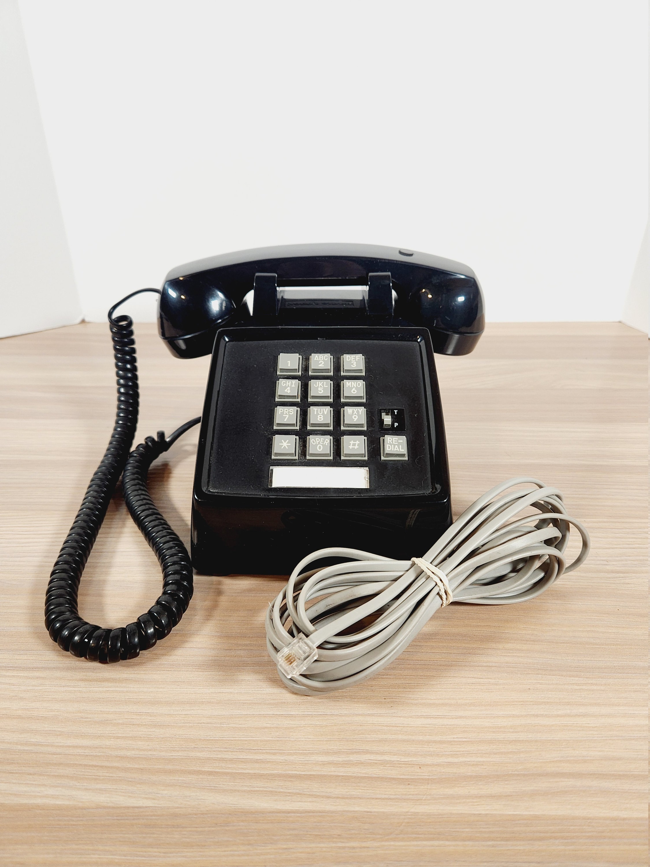 Vintage Black Radio Shack Push Button Desk Phone Telephone - Etsy