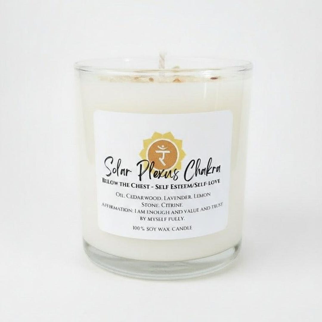 Solar Plexus Chakra - Cedarwood Lavender Lemon Soy Wax Candle - Etsy