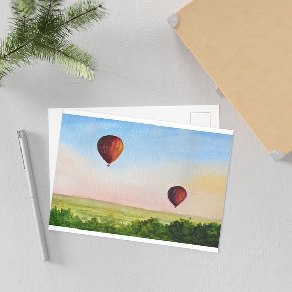 Hot Air Balloon Postcards - Etsy