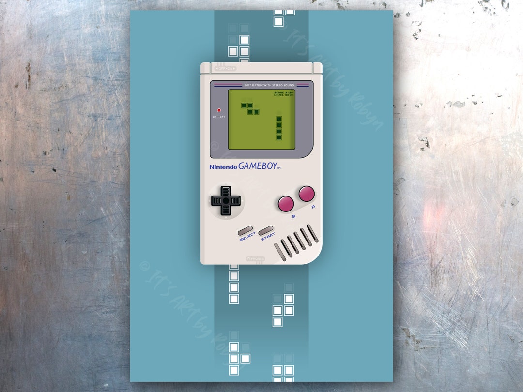 Original 1989 Nintendo Gameboy Kunstdruck A4 / A3 Tetris Gaming Poster ...