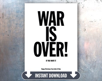 War is Over Poster | Etsy