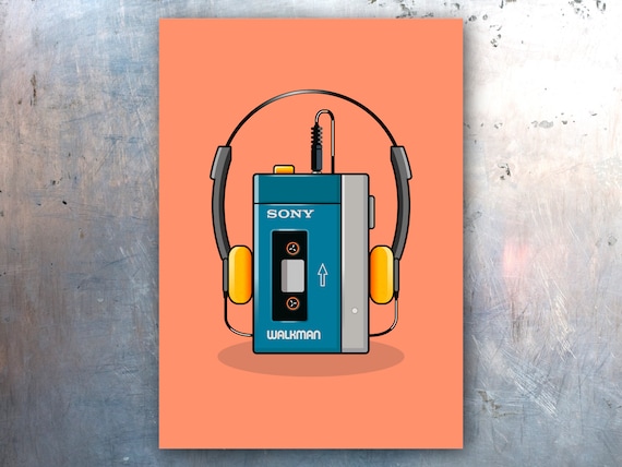Original 1979 Sony Walkman Pop Art Print A4 / A3 80s 90s | Etsy UK