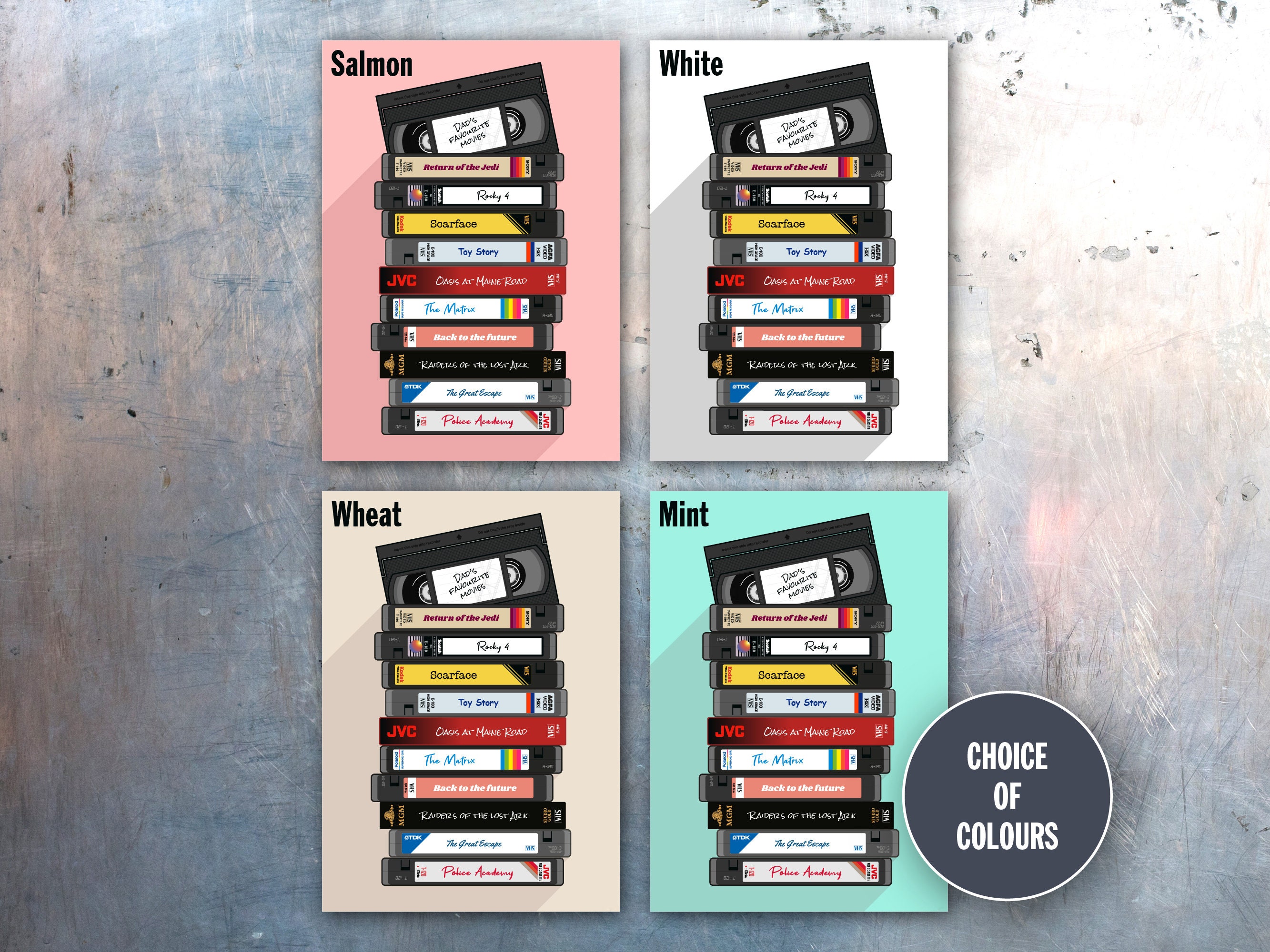 Personalised 80s VHS Video Tapes Fine Art Print A4 / A3 - Etsy