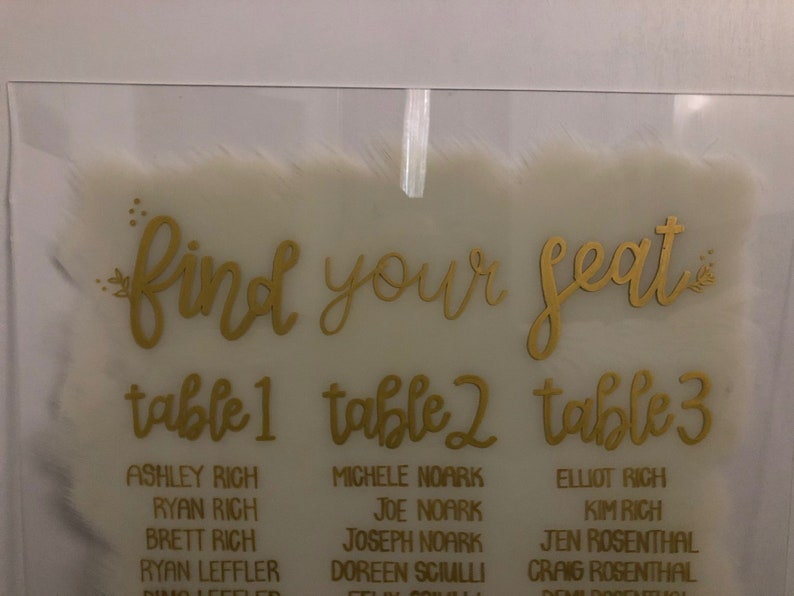 Hand Painted Seating Chart Sign - Etsy