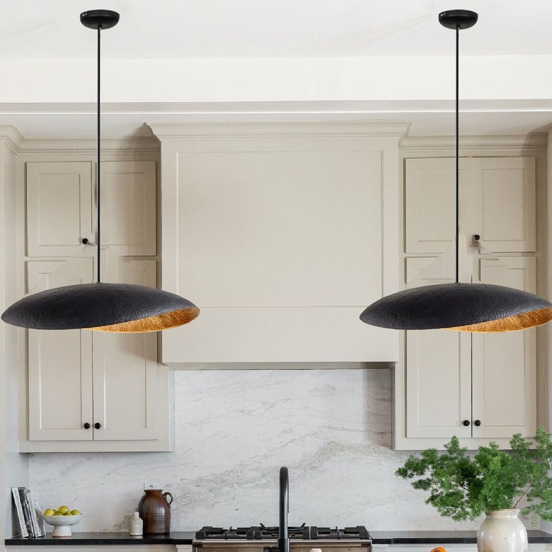 Black Pendant Island Lights - Etsy