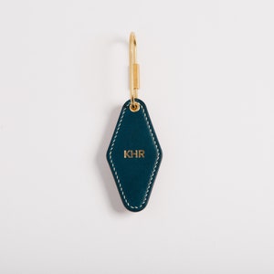 Vintage Leather Hotel Key With Brass Oval Key Ring, Personalized ...