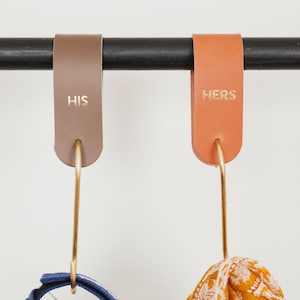 Leather Loop Hooks, Italian Buttero Veg Tan Leather, Solid Brass ...