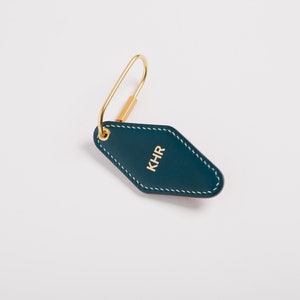 Vintage Leather Hotel Key With Brass Oval Key Ring, Personalized ...