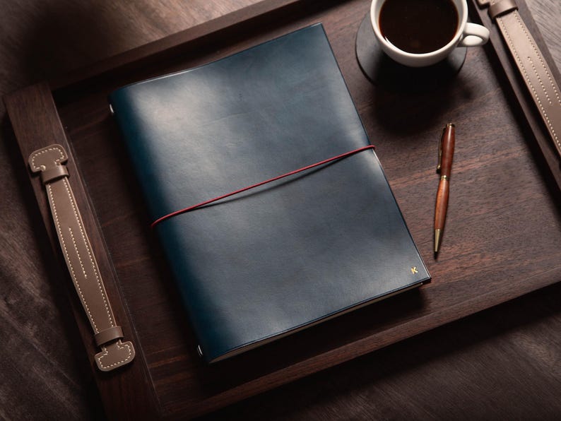 Bifold - A4 Vegetable-tanned Italian Leather Journal Cover - Etsy