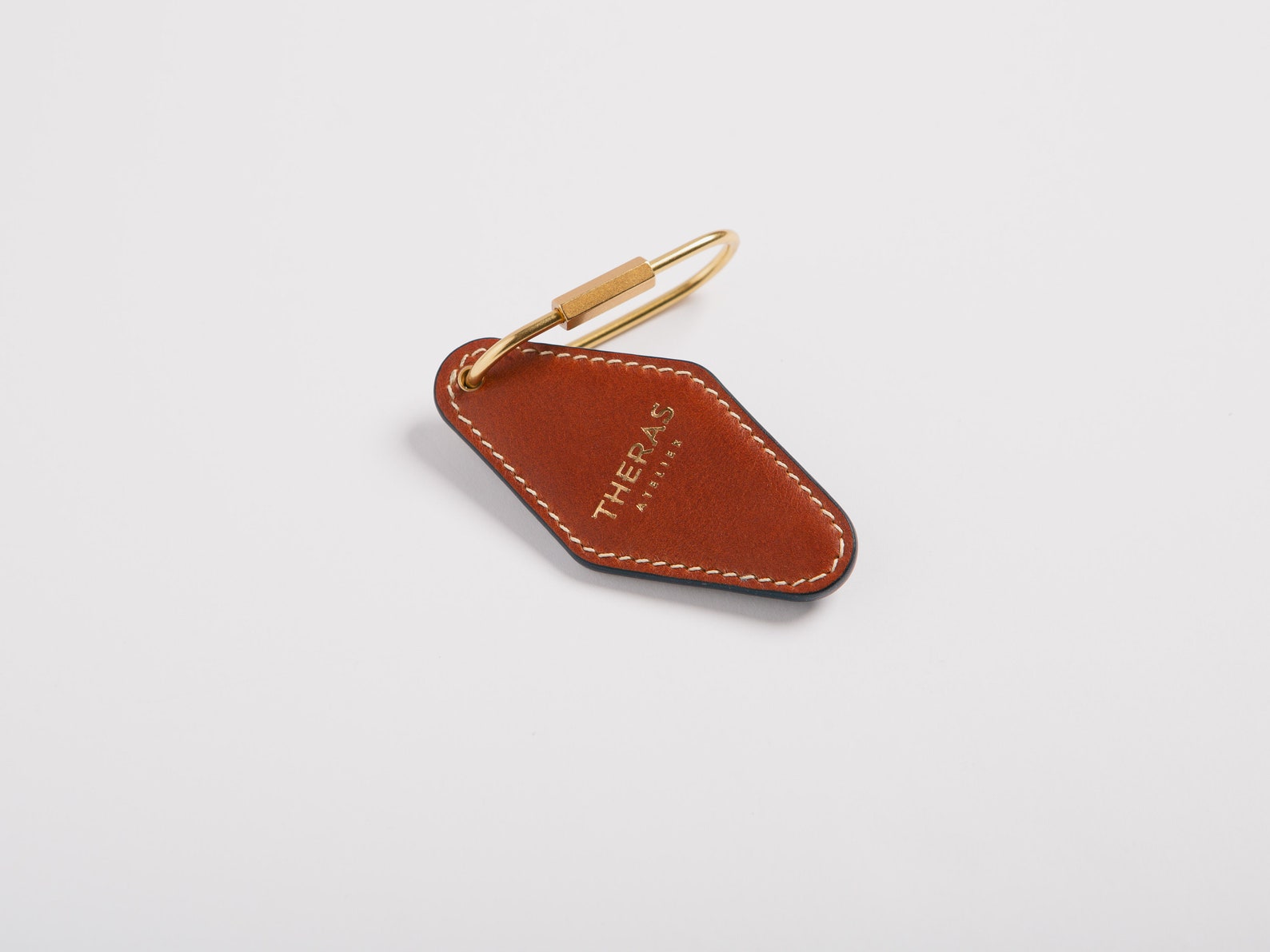 Vintage Leather Hotel Key With Brass Oval Key Ring, Personalized ...
