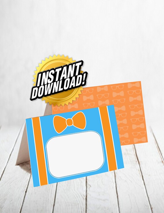 Blippi Themed Printable Food Labels Foldable Tent Buffet | Etsy México