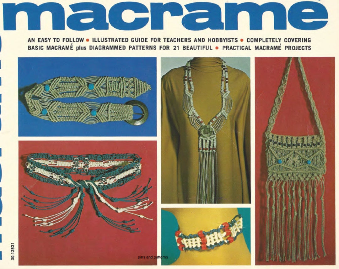 Vintage 21 Macrame Patterns - Macrame Pattern Book Instant PDF Digital ...