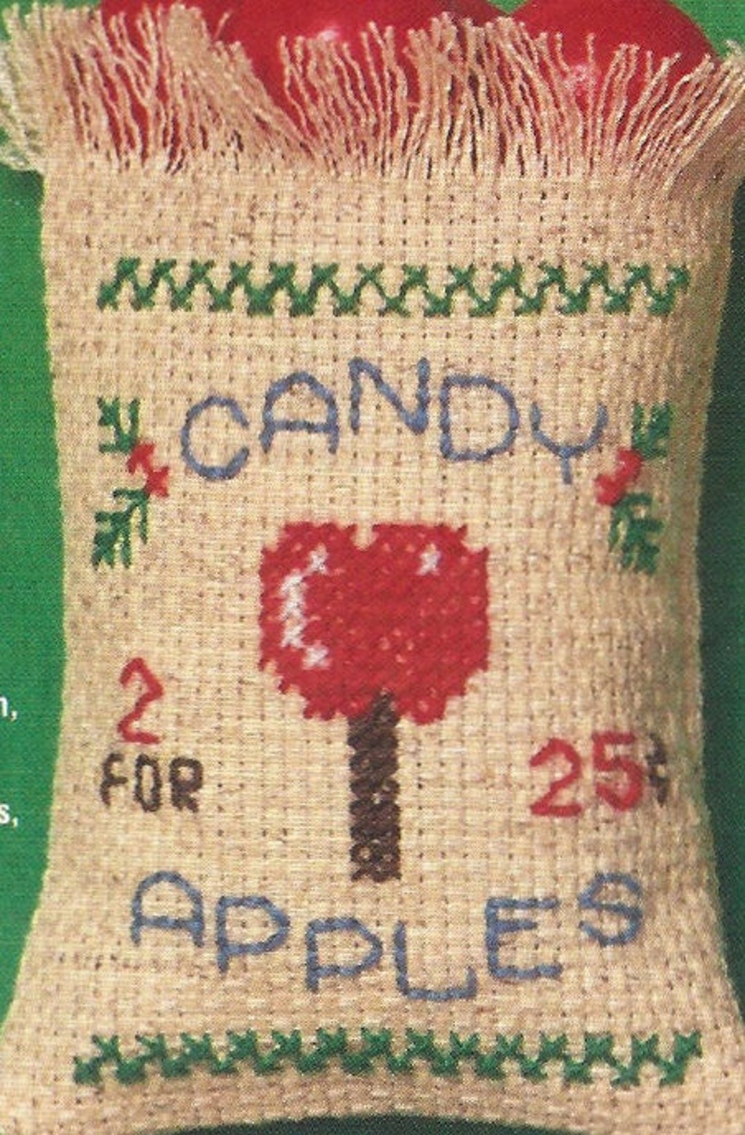 Vintage Stitch N Stuff Counted Cross Stitch Pattern –“candy Apples ...