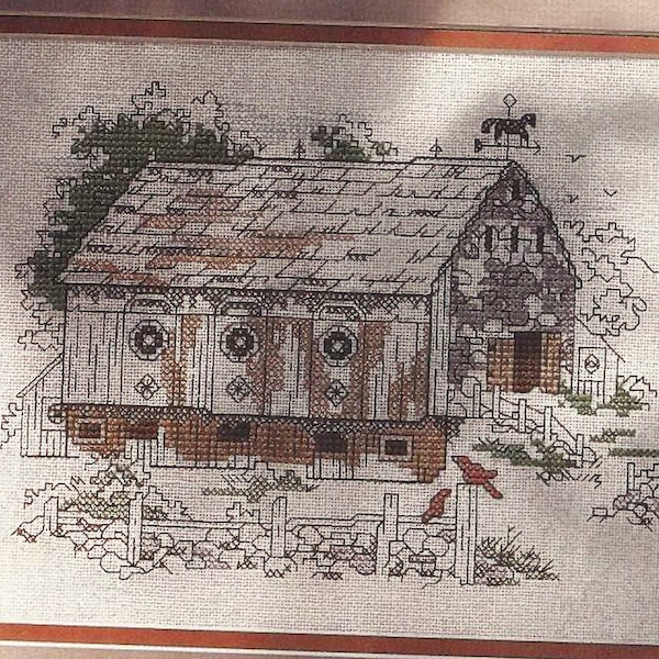 Red Barn Cross Stitch - Etsy