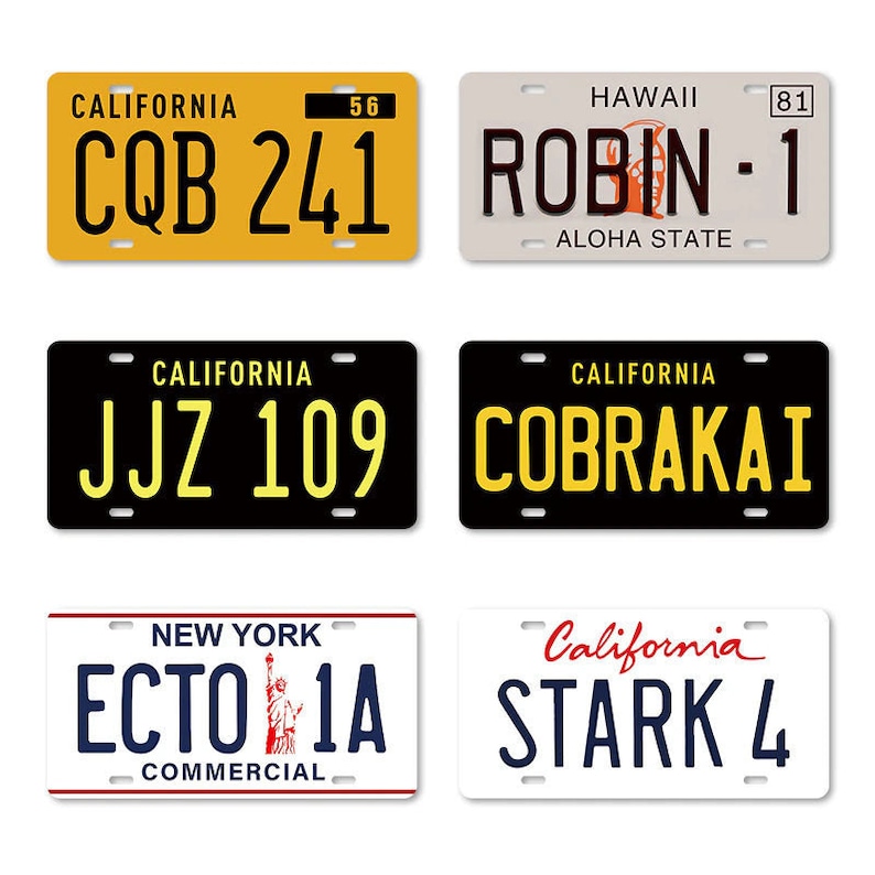 Movie Car License Plate Tin Sign Film Cinema Decorative Metal Plaque ...